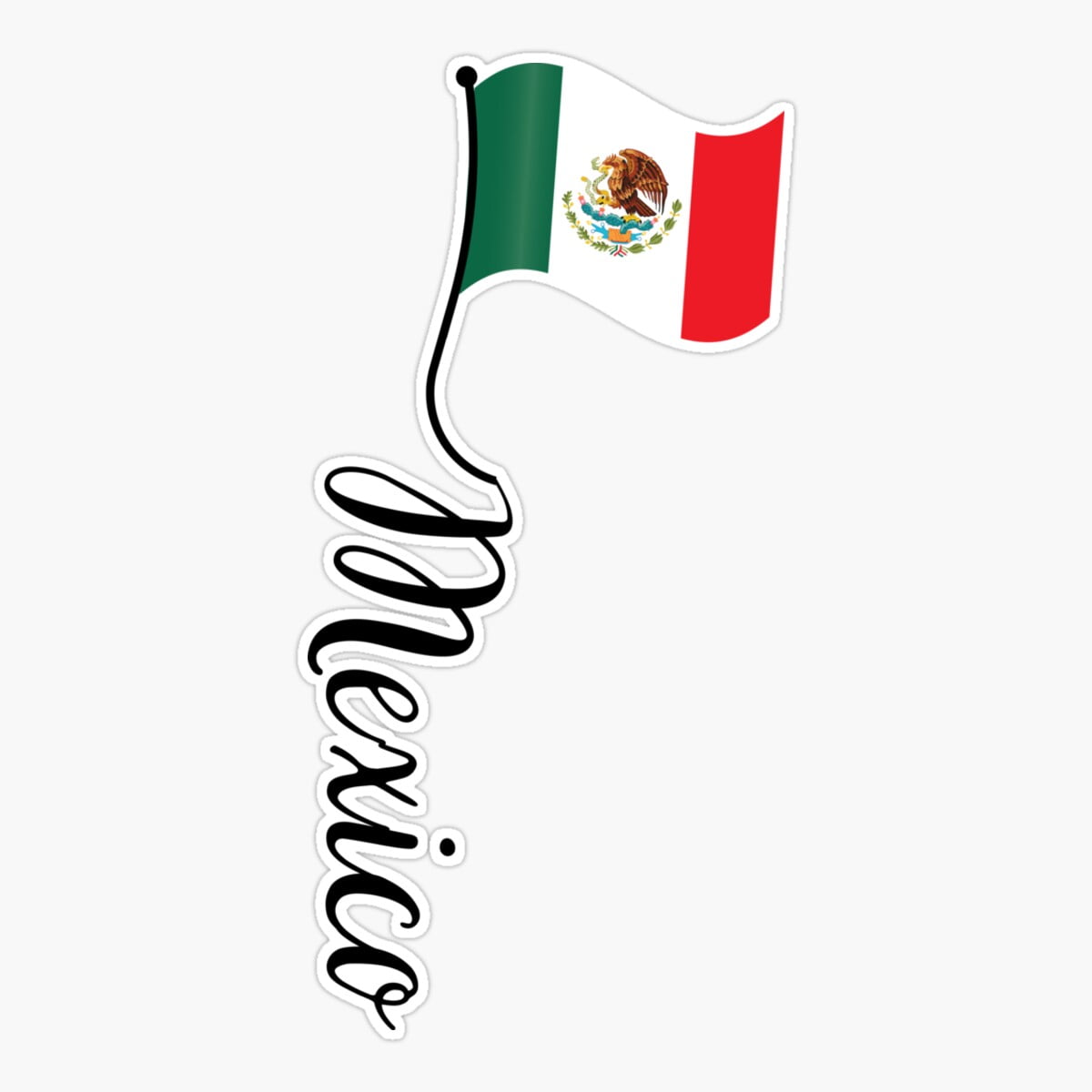 Maneki Mexican Lag Lover, Mexico Signature Lag Pole Sticker, Phone ...