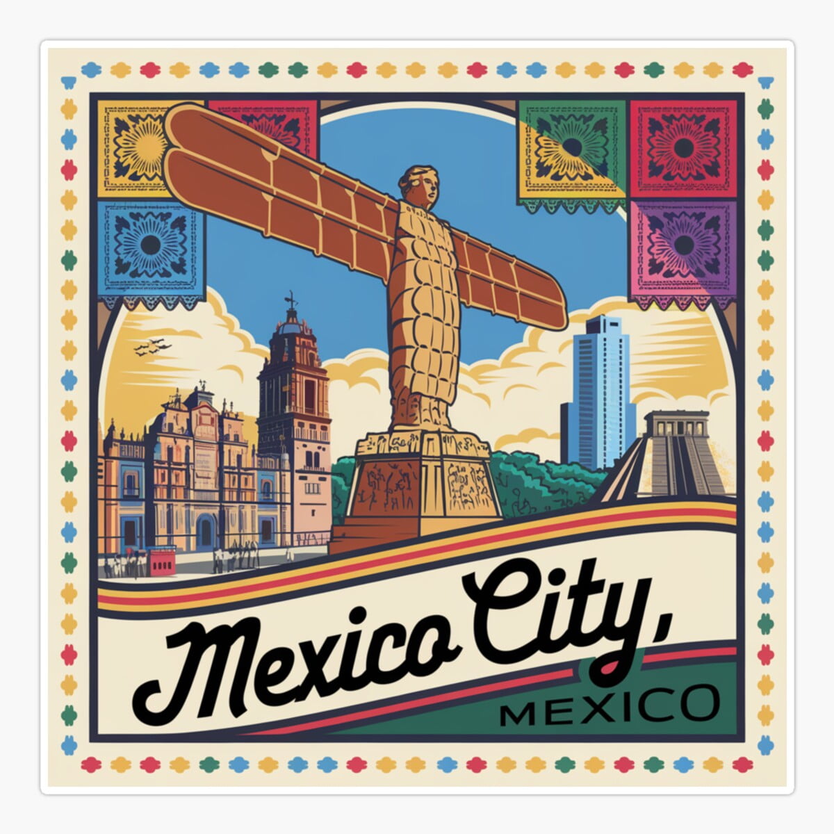 Maneki Mexican Latino - Vintage Mexico City Travel Angel O Independence ...