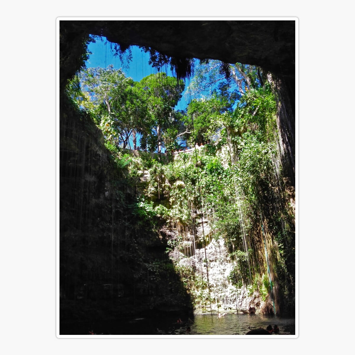 Maneki Mexican Mayan Cenote Ik Kil Yucatan Sticker, Phone Decal Water ...