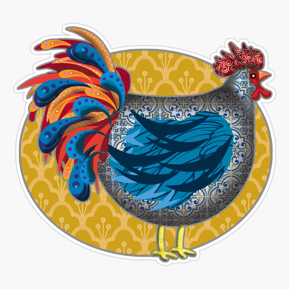 Maneki Mexican Rooster, Mexican Rooster, Arm Sticker, Phone Decal Water ...