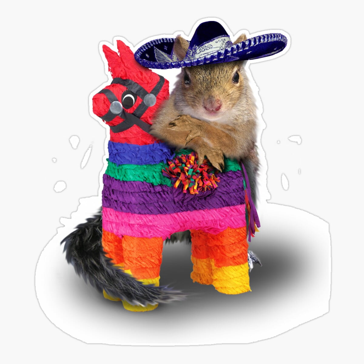 Maneki Mexican Squirrel Sticker, Phone Decal Water Bottle Stickers Car ...