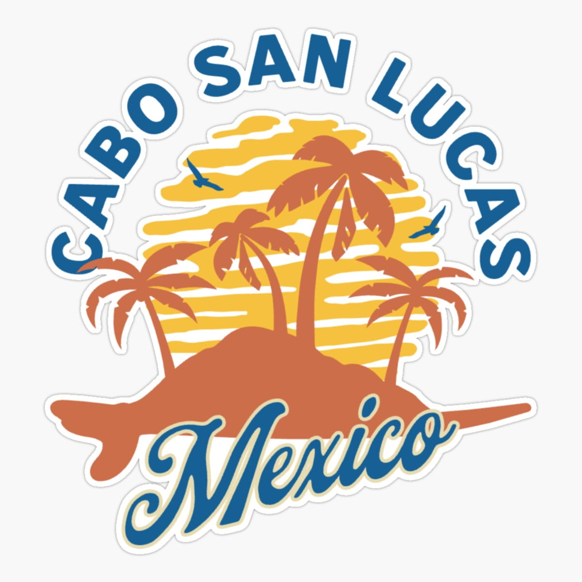 Maneki Mexico Cabo San Lucas Sticker, Phone Decal Water Bottle Stickers ...