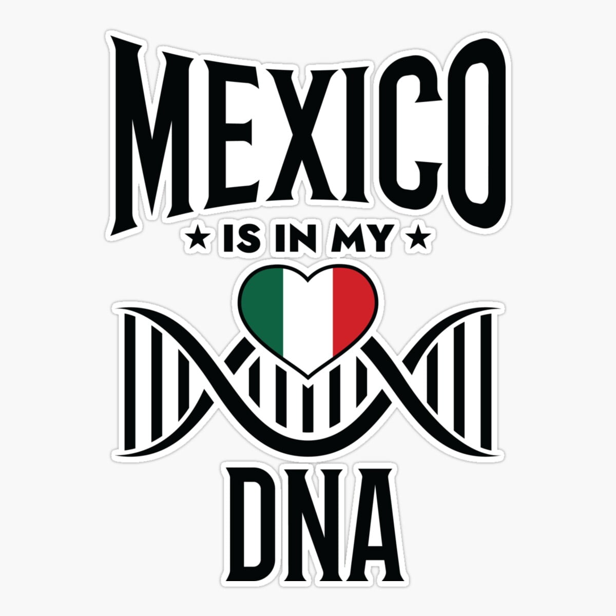Maneki Mexico In My Dna Native Mexican Ancestry Love Mexico Sticker ...