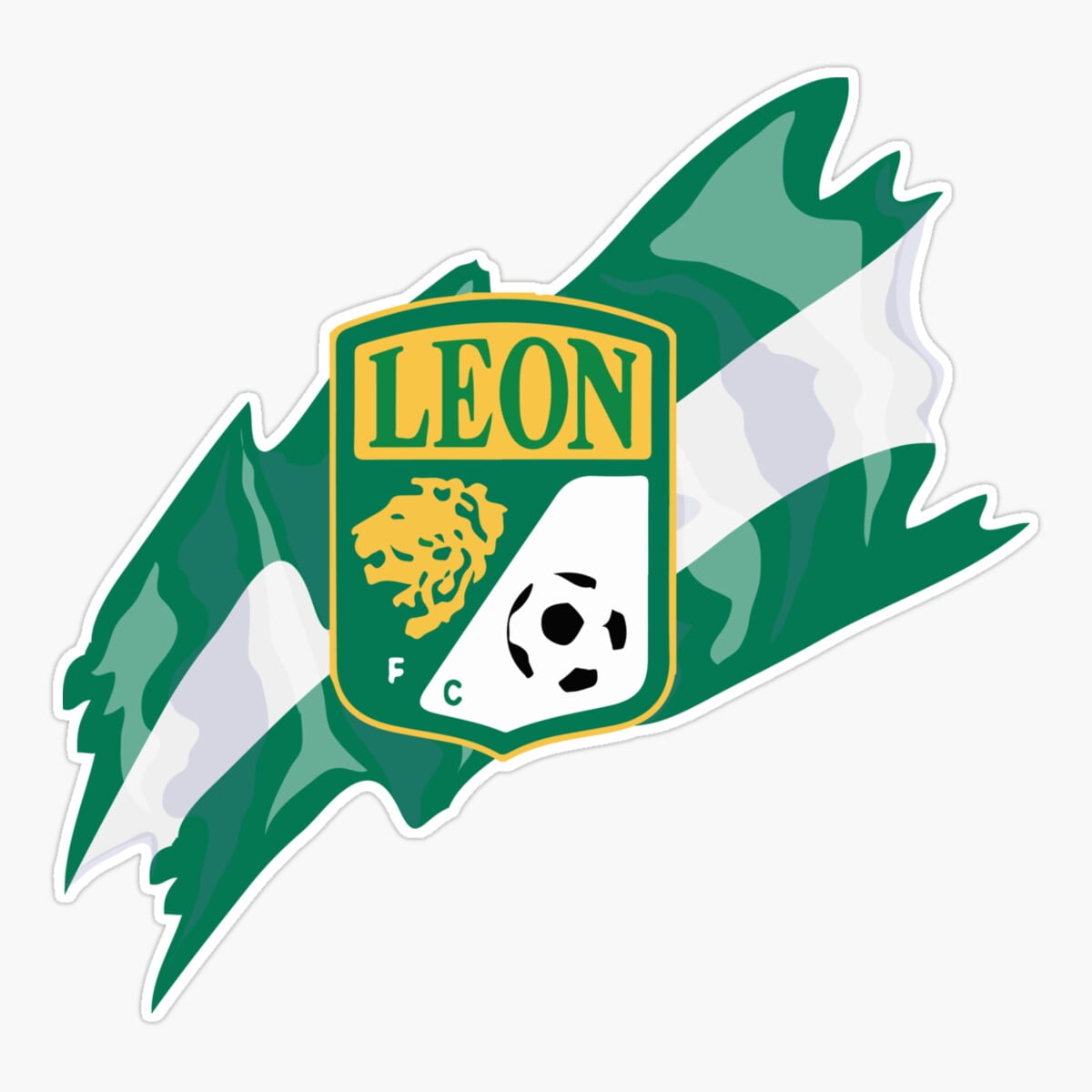 Maneki Mexico Is Rom Club Leon Sticker, Phone Decal Water Bottle ...