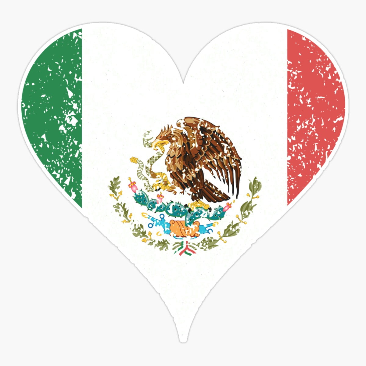 Maneki Mexico Lag Heart Sticker, Phone Decal Water Bottle Stickers Car ...