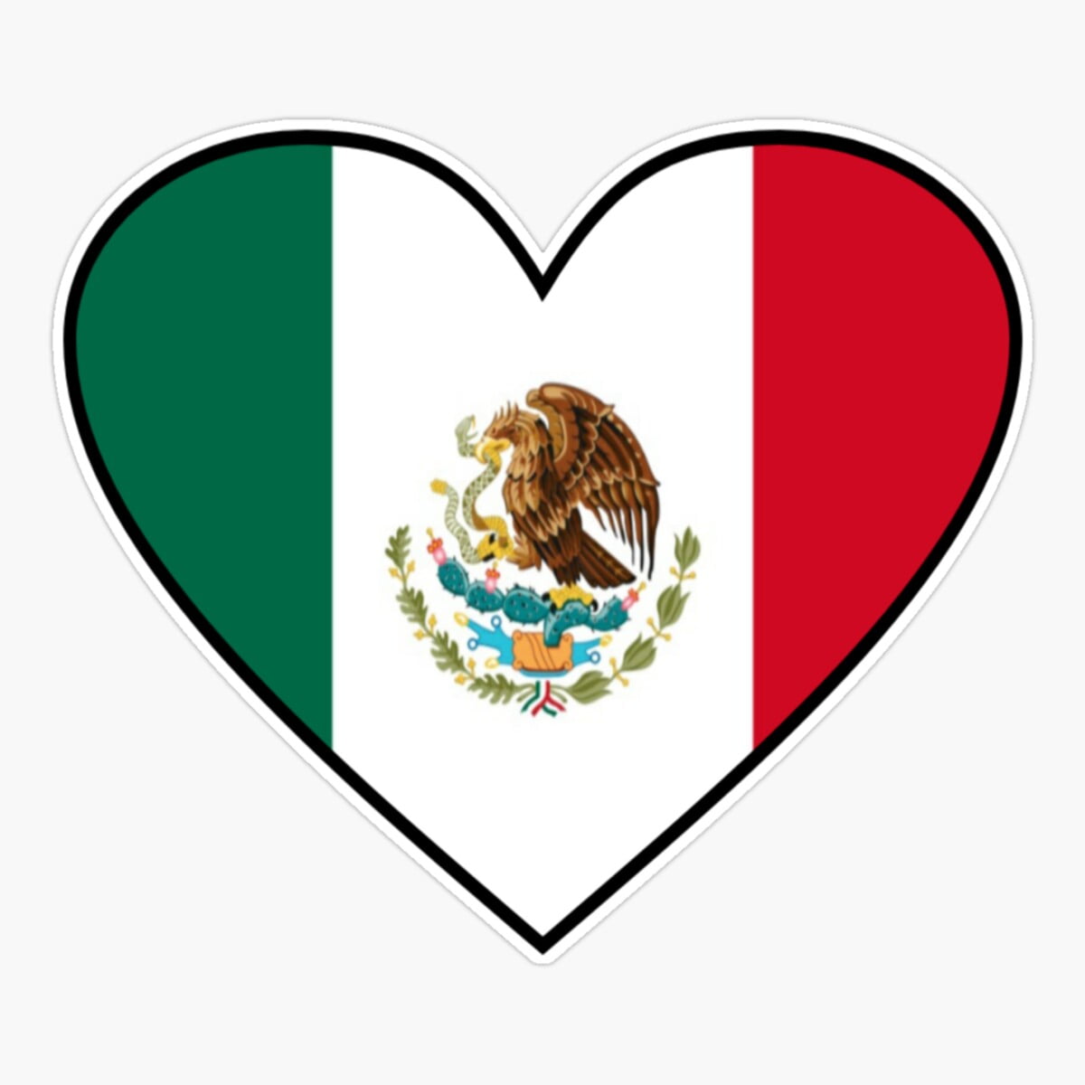 Maneki Mexico Lag. Mexico Love Heart Lag. Mexican Gits. Bandera De México. Sticker, Phone Decal ...