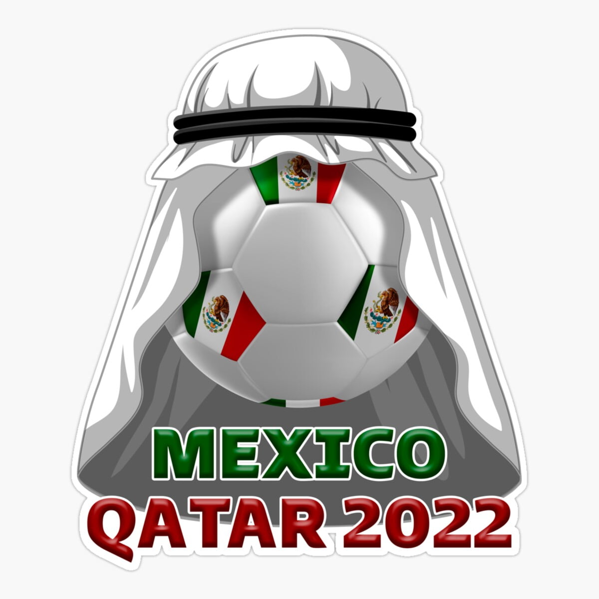 Maneki Mexico - Mexico - Lag - Qatar 2022 Sticker, Phone Decal Water ...