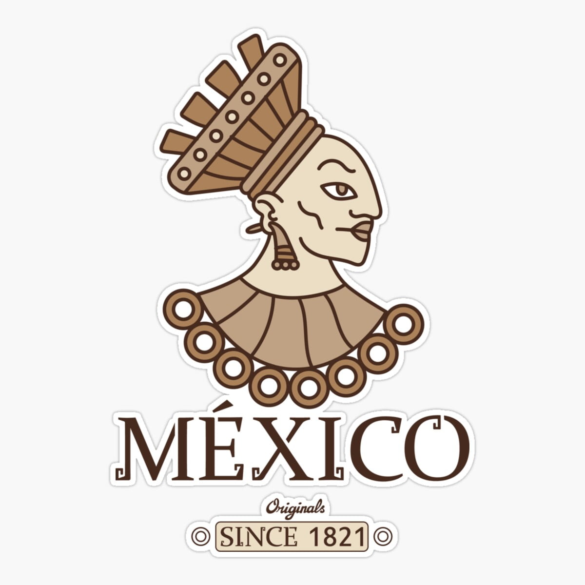 Maneki Mexico Since 1821 - Aztec Maya Calendar Culture Sticker, Phone ...