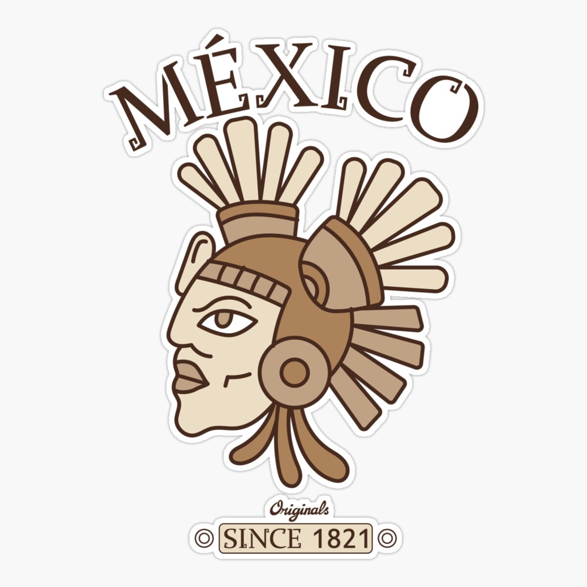 Maneki Mexico Since 1821 - Aztec Maya Calendar Culture Sticker, Phone ...