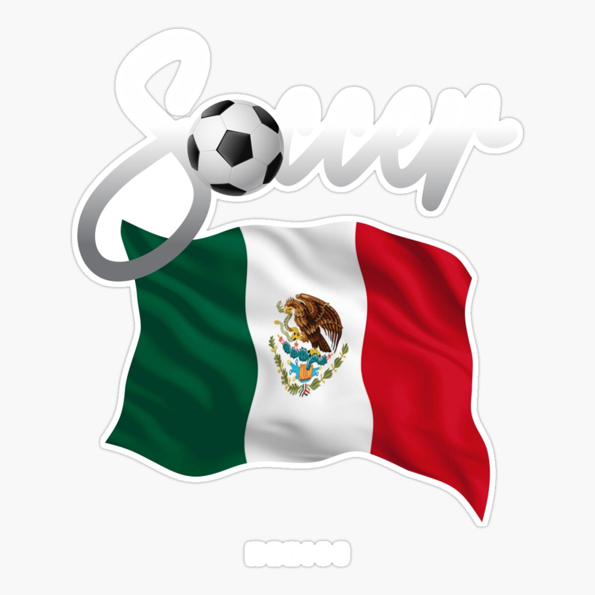 Maneki Mexico Soccer - Mexican Lag Sticker, Phone Decal Water Bottle ...