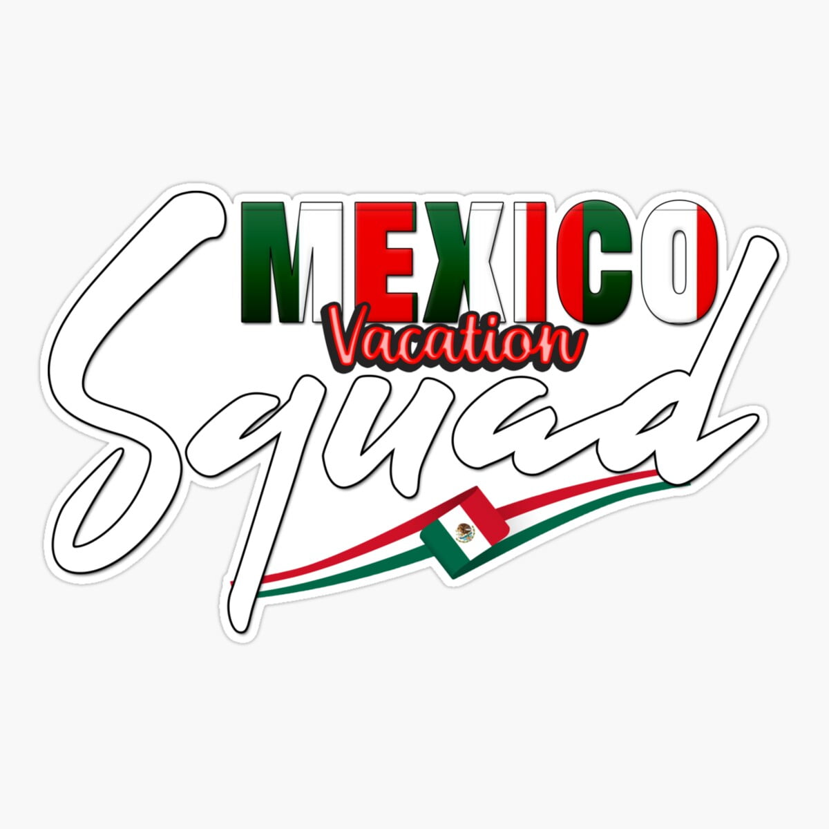 Maneki Mexico Vacation Squad Group Matching Cruise Sticker, Phone Decal ...