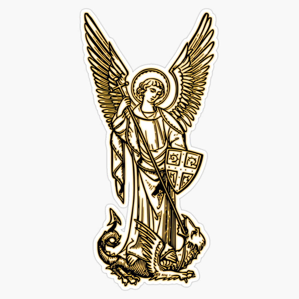 Maneki Michael Archangel Er, Phone Decal Water Bottle Stickers Car ...