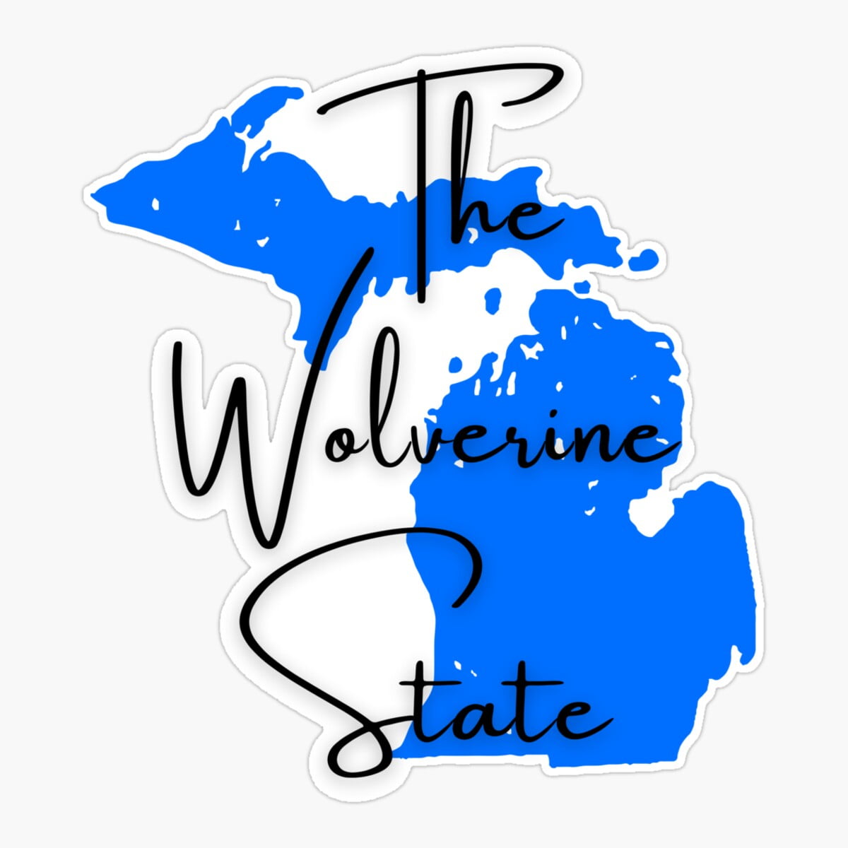Maneki Michigan | The Wolverine State | State Nicknames Series Sticker ...