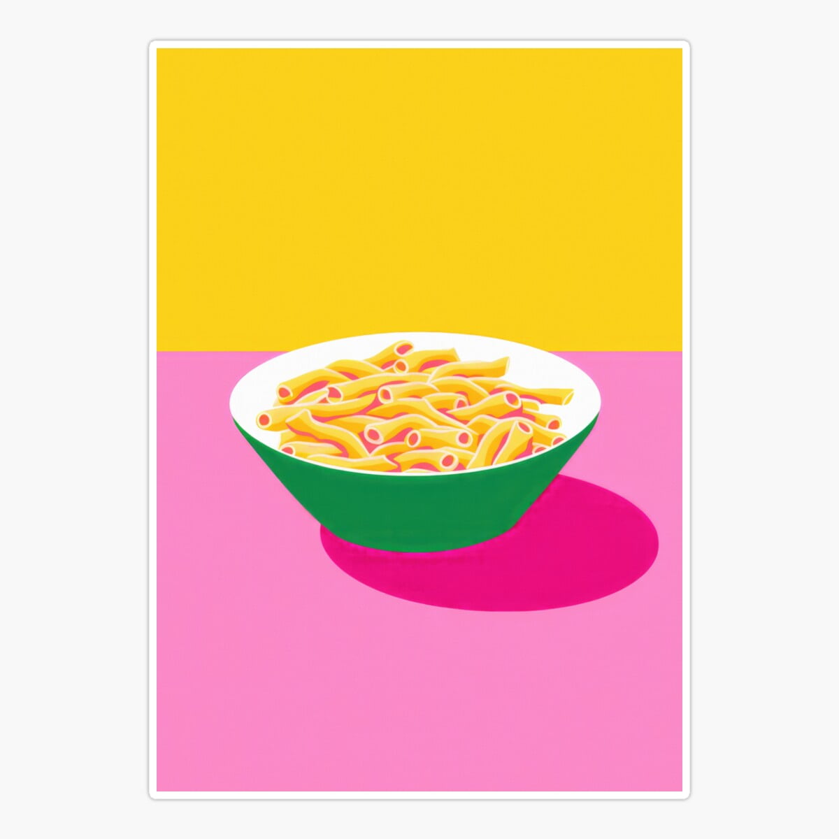 Maneki Mid-Century Pesto Pasta Bowl Art Print - Retro Vintage Kitchen ...