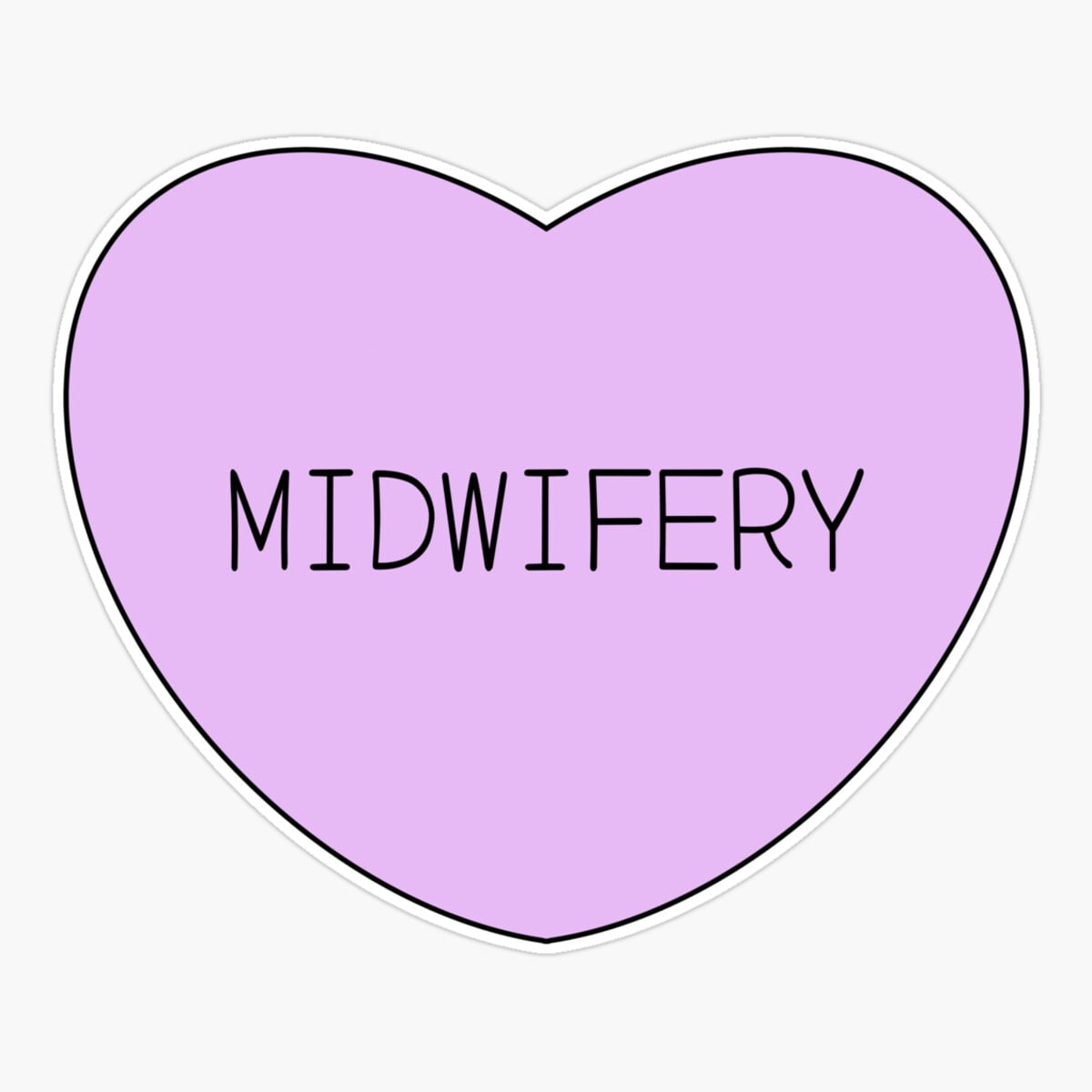 Maneki Midwifery Heart In Baby In Light Purple| Midwife| Nurse Midwife ...