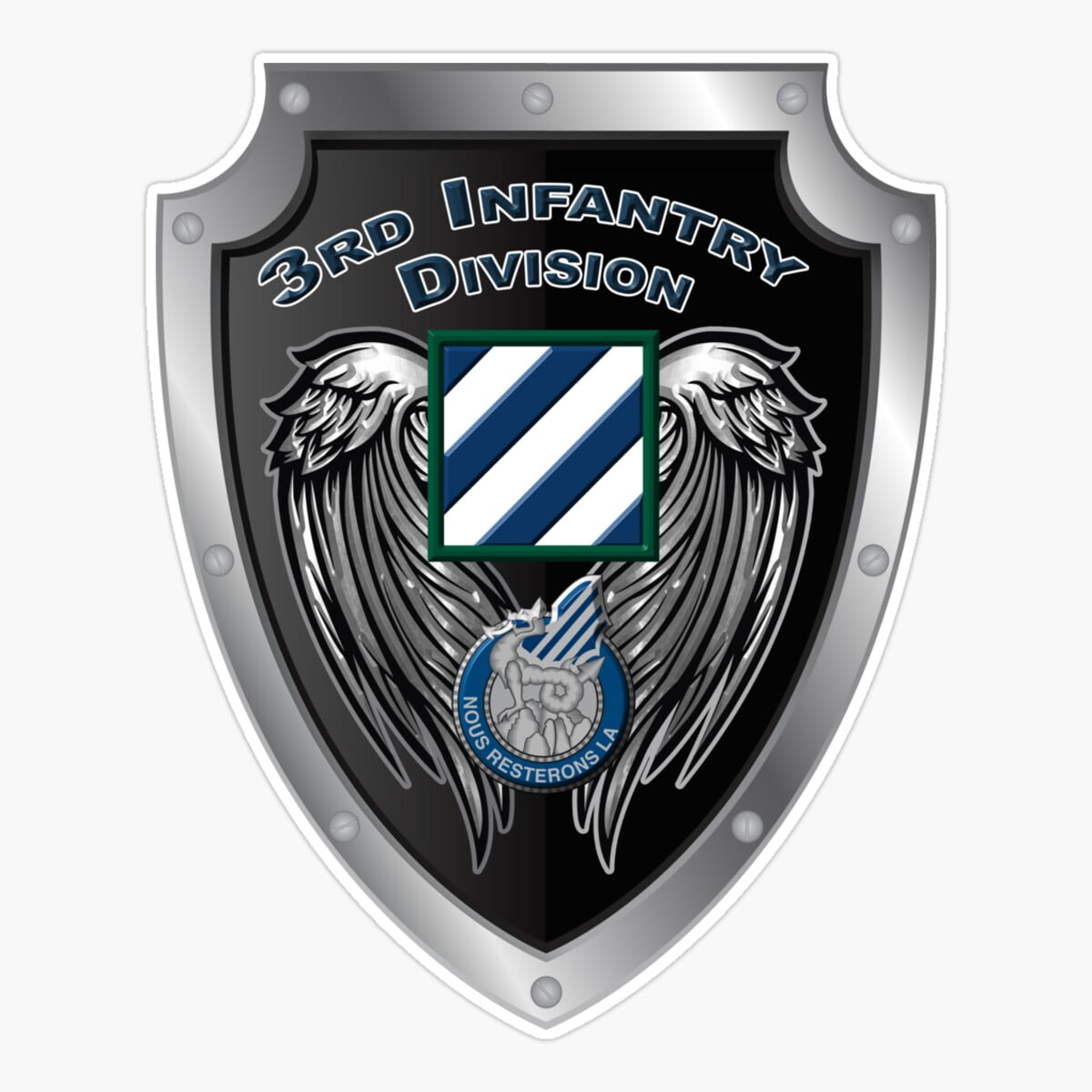 Maneki Mighty “Rock Of The Marne” 3Rd Infantry Division Er, Phone Decal ...