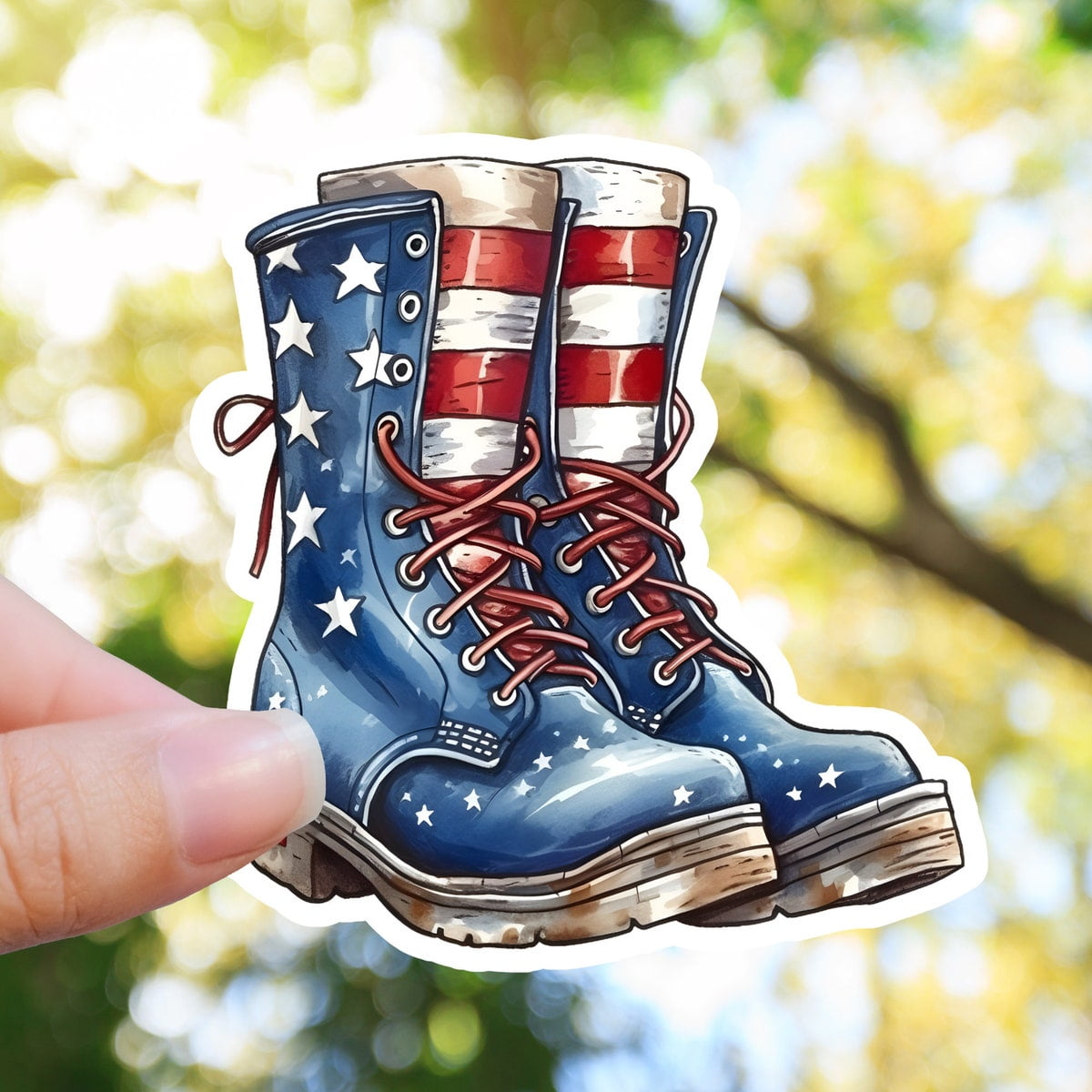 Maneki Military Boots Sticker, Veteran Appreciation Gift, Memorial Day ...