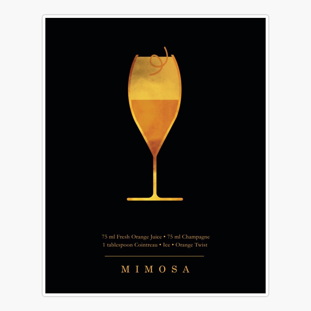 Maneki Mimosa - Cocktail - Clic Cocktails Series - Black And Gold ...