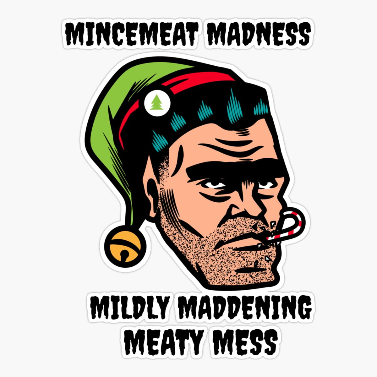 Maneki Mincemeat Madness: Mildly Maddening Meaty Mess. Sticker, Phone ...