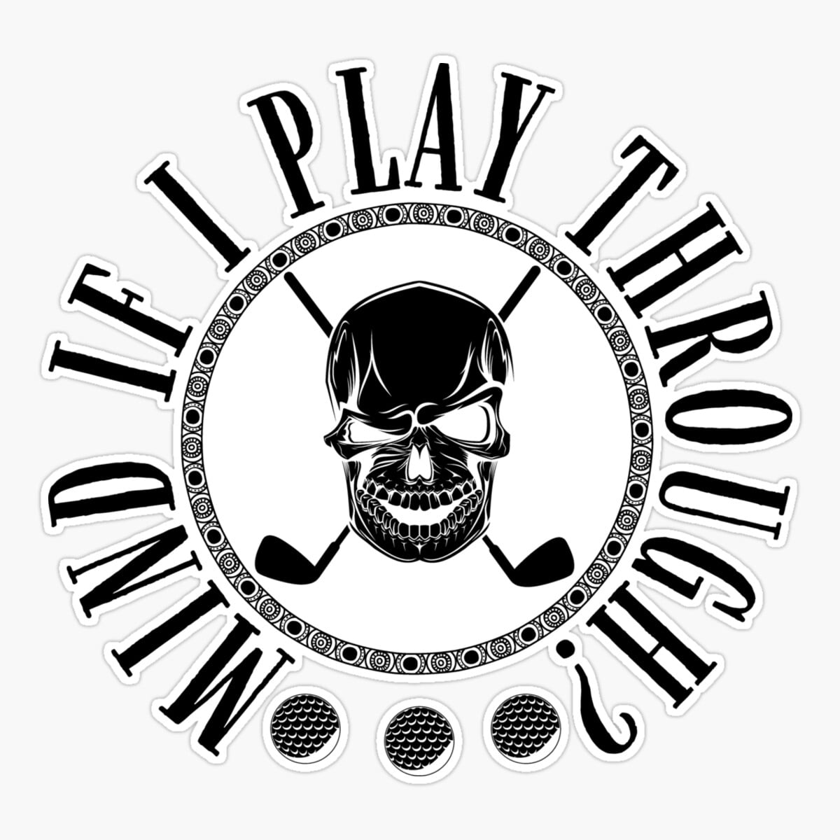 Maneki Mind I I Play Through - Cool Gol Skull Design Er, Phone Decal ...