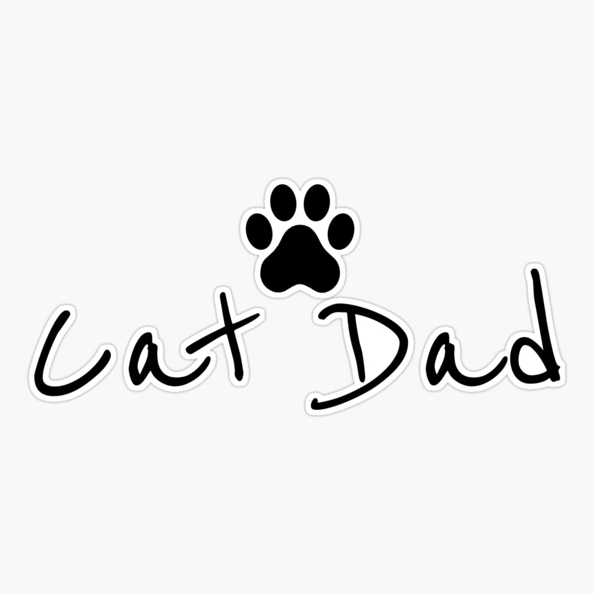Maneki Minimalist Cat Dad Design – Perect Git Or Proud Cat Athers And ...