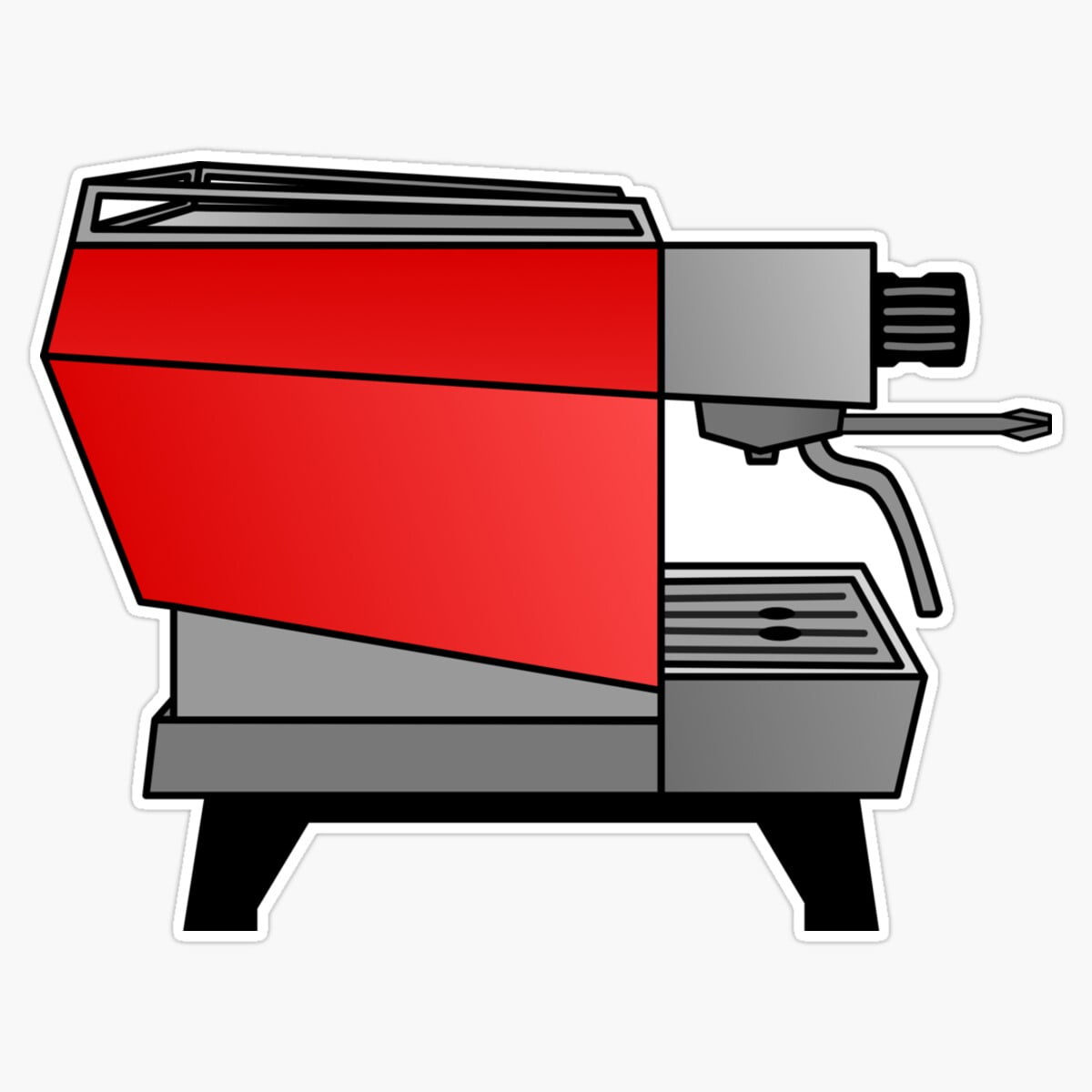 Maneki Minimalist Espresso Machine Vector Art Er, Phone Decal Water ...