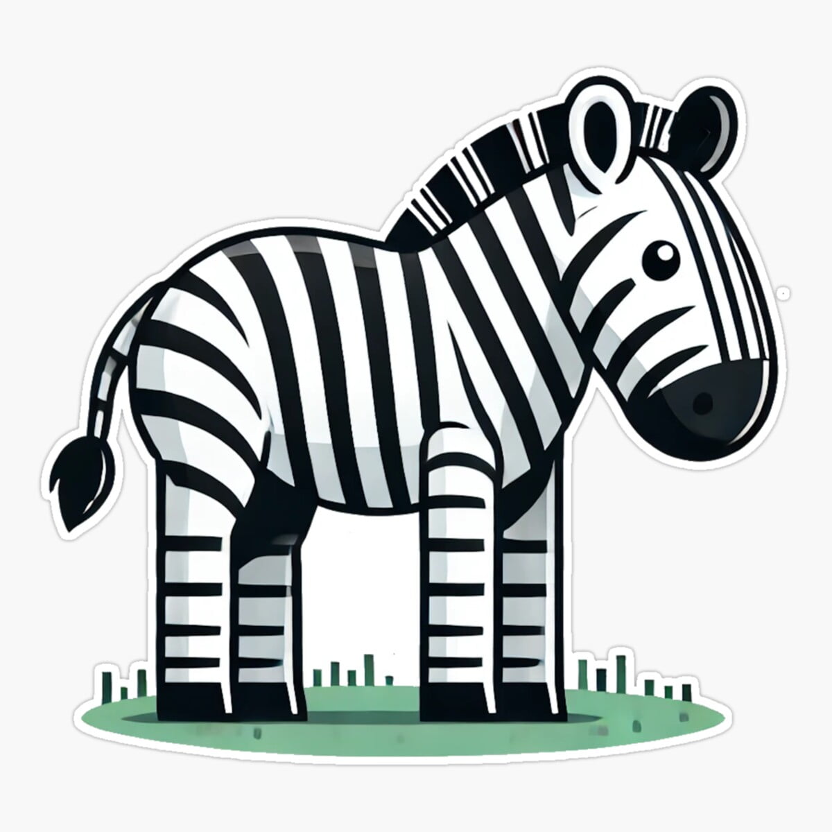 Maneki Minimalist Zebra Illustration Er, Phone Decal Water Bottle ...