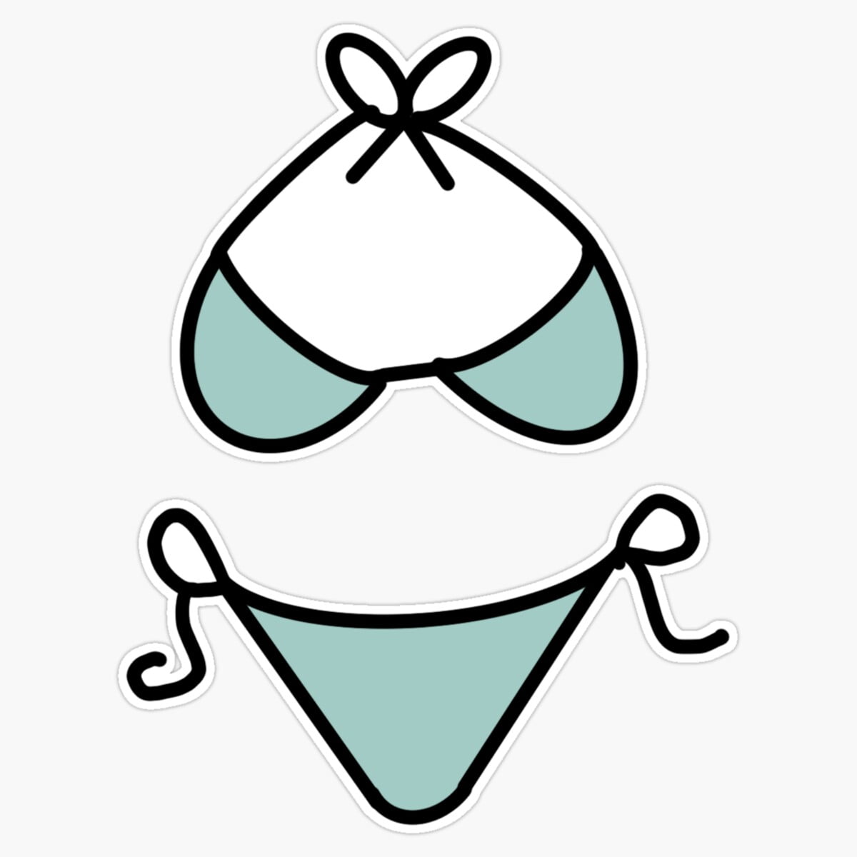 Maneki Mint Tie Bikini Er, Phone Decal Water Bottle Stickers Car Decals ...