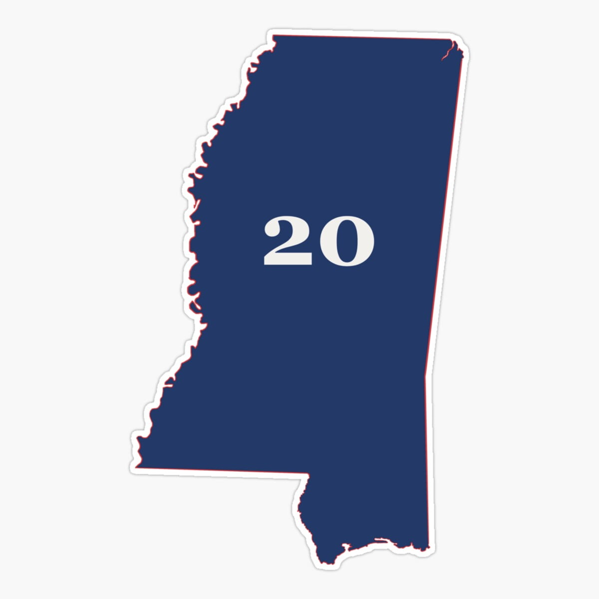 Maneki Mississippi, The 20Th State Sticker, Phone Decal Water Bottle ...