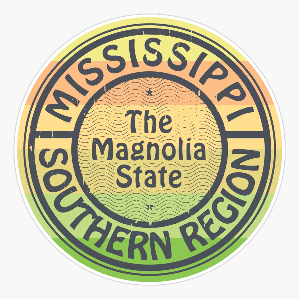 Maneki Mississippi, The Magnolia State, Southern Region Sticker, Phone ...