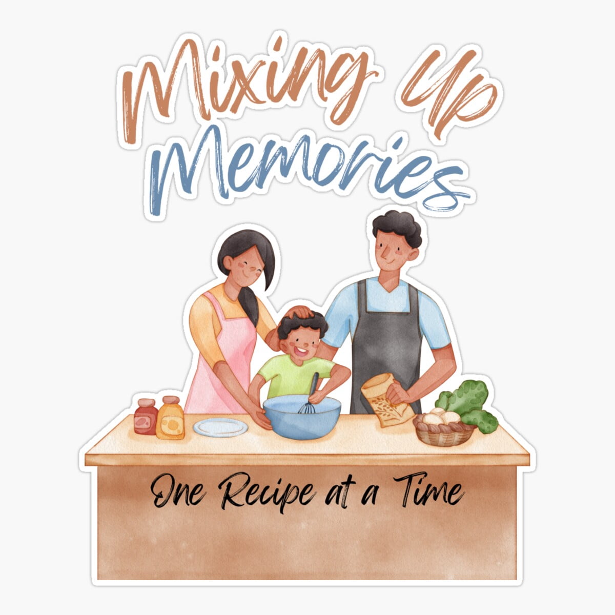 Maneki Mixing Up Memories One Recipe At A Time. Amily Cooking. Sticker ...