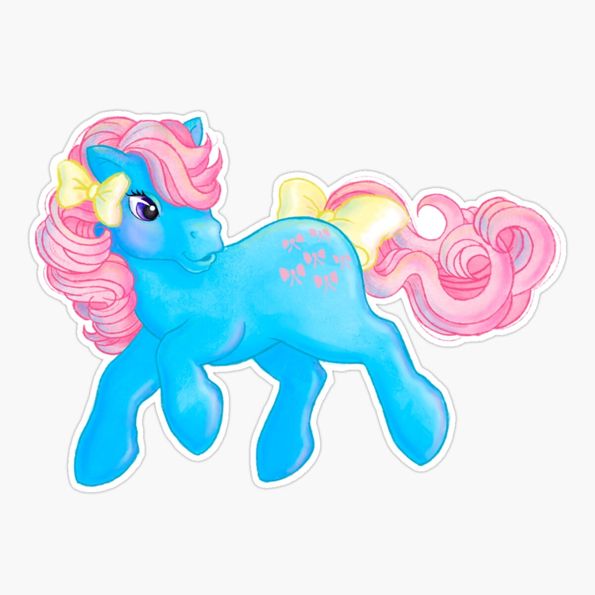 Maneki Mlp Watercolor Bow Tie Er, Phone Decal Water Bottle Stickers Car ...