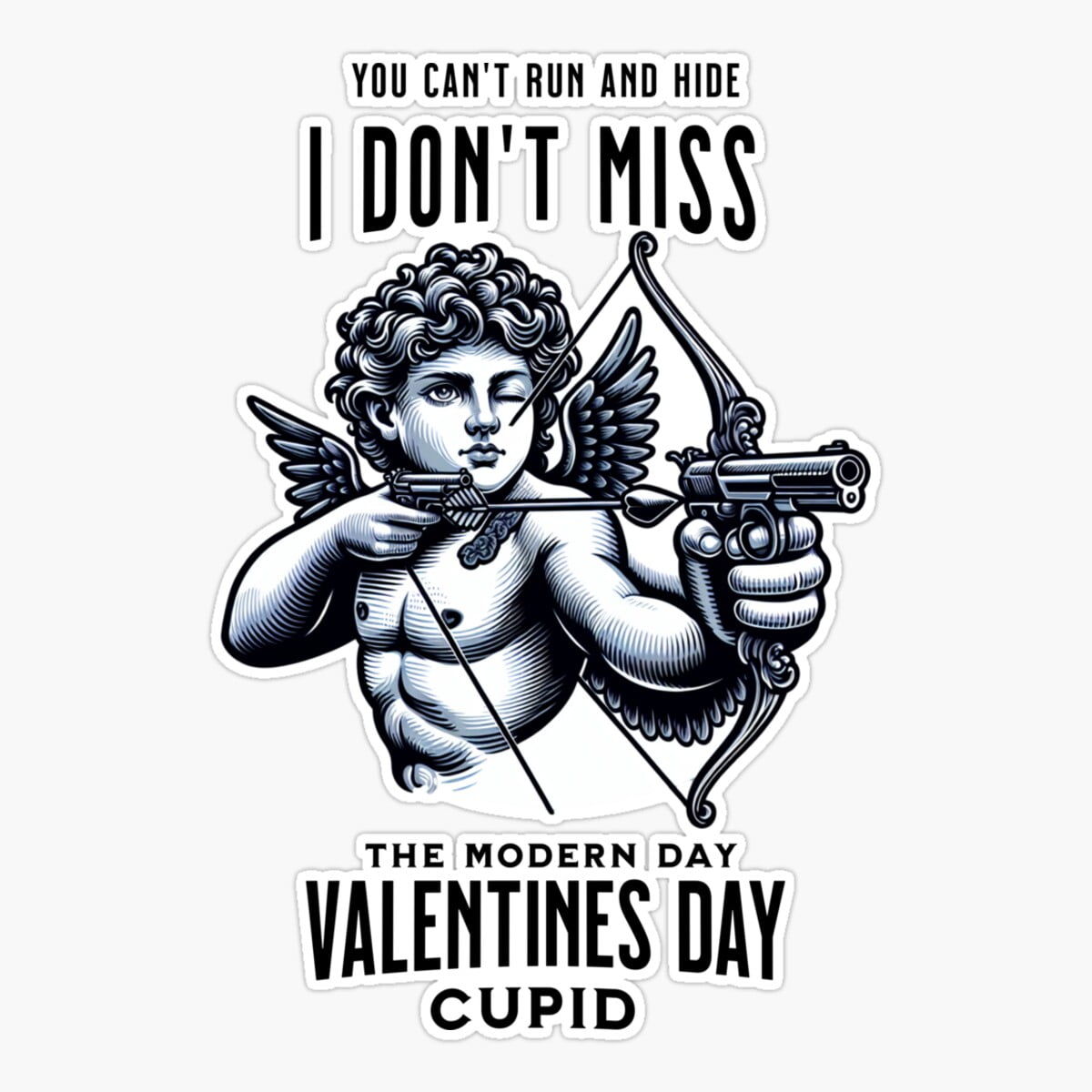 Maneki Modern Valentine's Day Cupid I Don't Miss er - Walmart.com