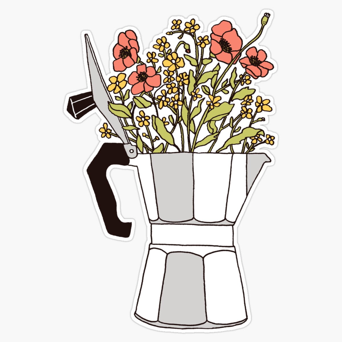 Maneki Moka Flowers Er, Phone Decal Water Bottle Stickers Car Decals, Funny Birthday Gift ...