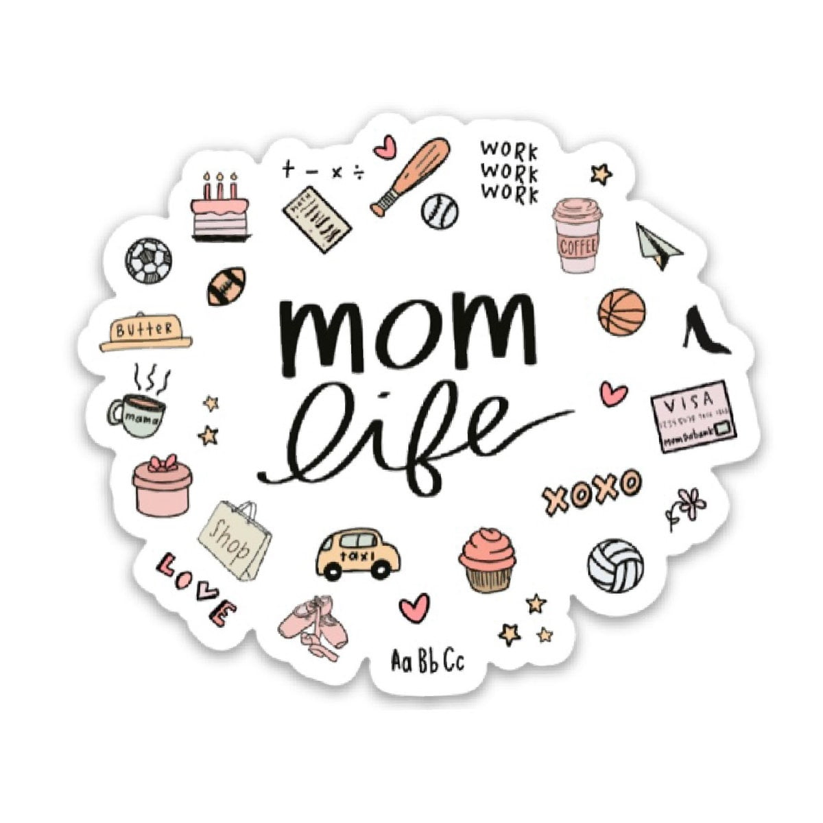 Maneki Mom Sticker Mom Life Decal Vinyl Waterproof Stickers For A Hydro ...