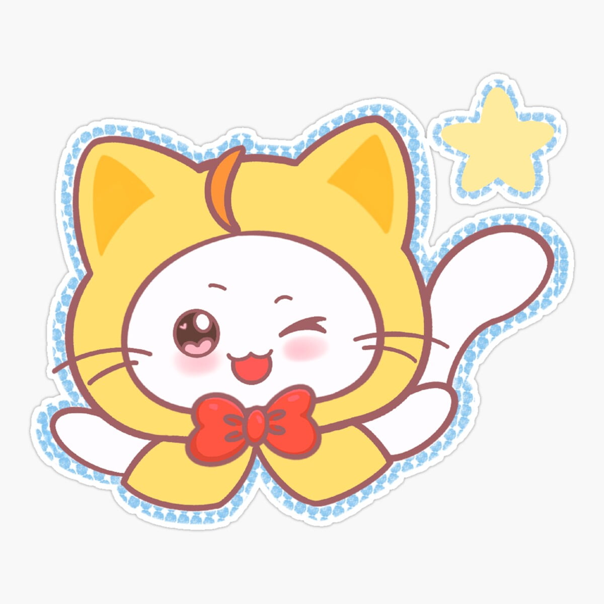 Maneki Momo With Star Rom Ininity Nikki Sticker, Phone Decal Water ...