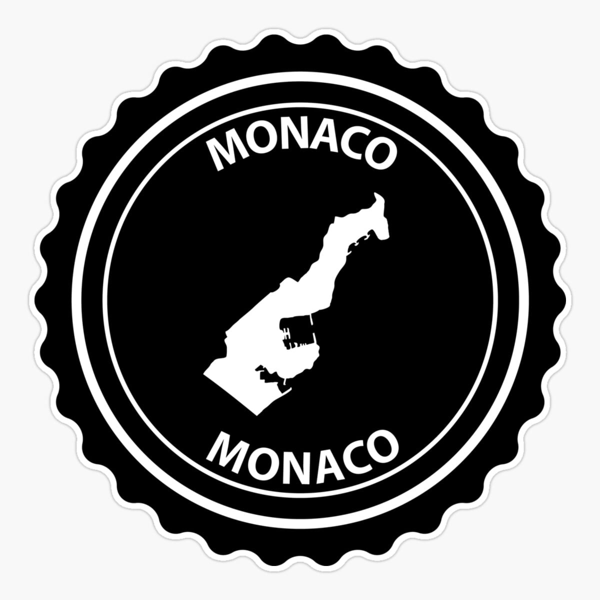Maneki Monaco Stamp Sticker, Phone Decal Water Bottle Stickers Car ...