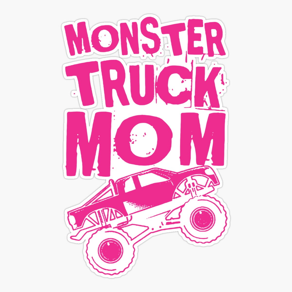 Maneki Monster Truck Mom Grave Digger Vintage Art For Mom / Mother ...