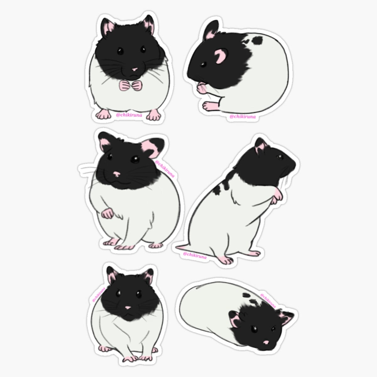 Maneki Moo The Hamster Er, Phone Decal Water Bottle Stickers Car Decals ...