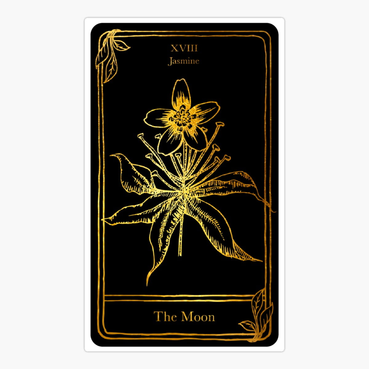 Maneki The Moon Tarot Card Er | Jasmine, Botanical, Plant, Seedling ...