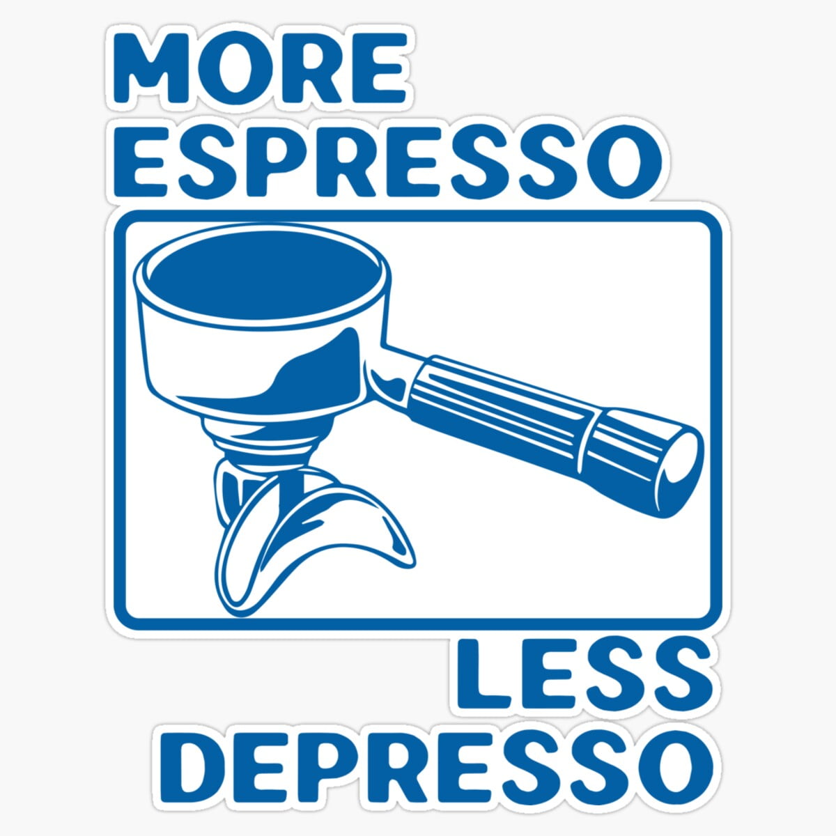 Maneki More Espresso Less Depresso, Espresso Machine, Portafilter, Blue ...