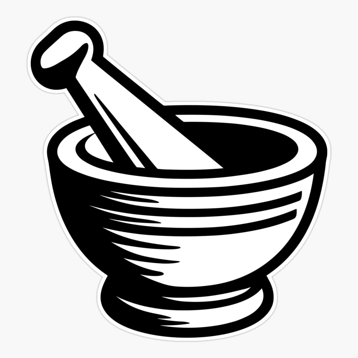 Maneki Mortar And Pestle Sticker, Phone Decal Water Bottle Stickers Car ...