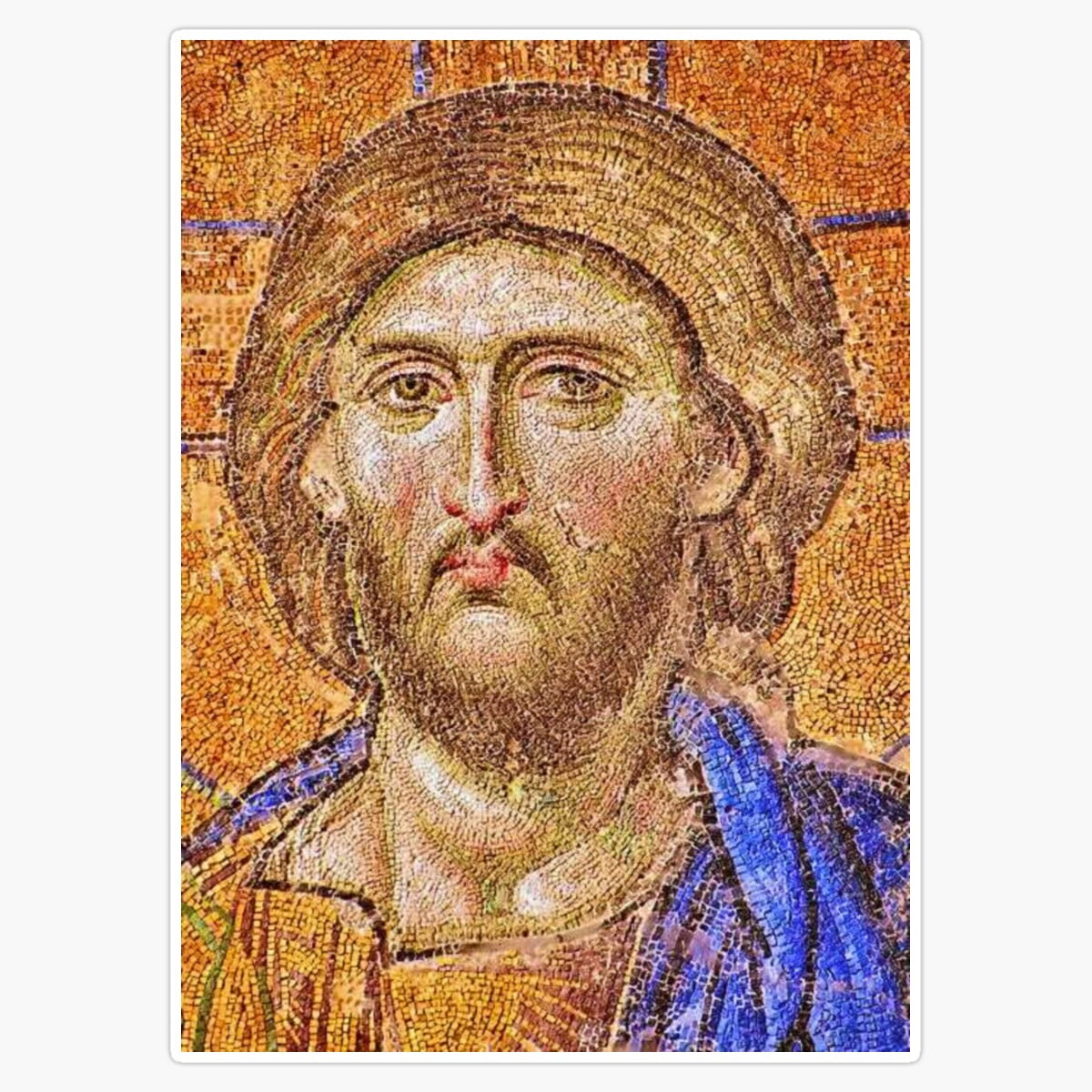 Maneki “Mosaic Of Christ” Mosaic 9Th Century Christ. Byzantine Mosaics ...