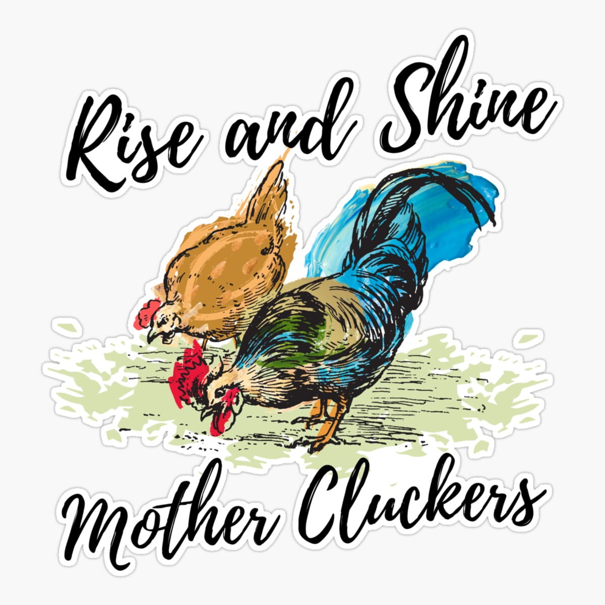 Maneki Mother Cluckers Er, Phone Decal Water Bottle Stickers Car Decals ...