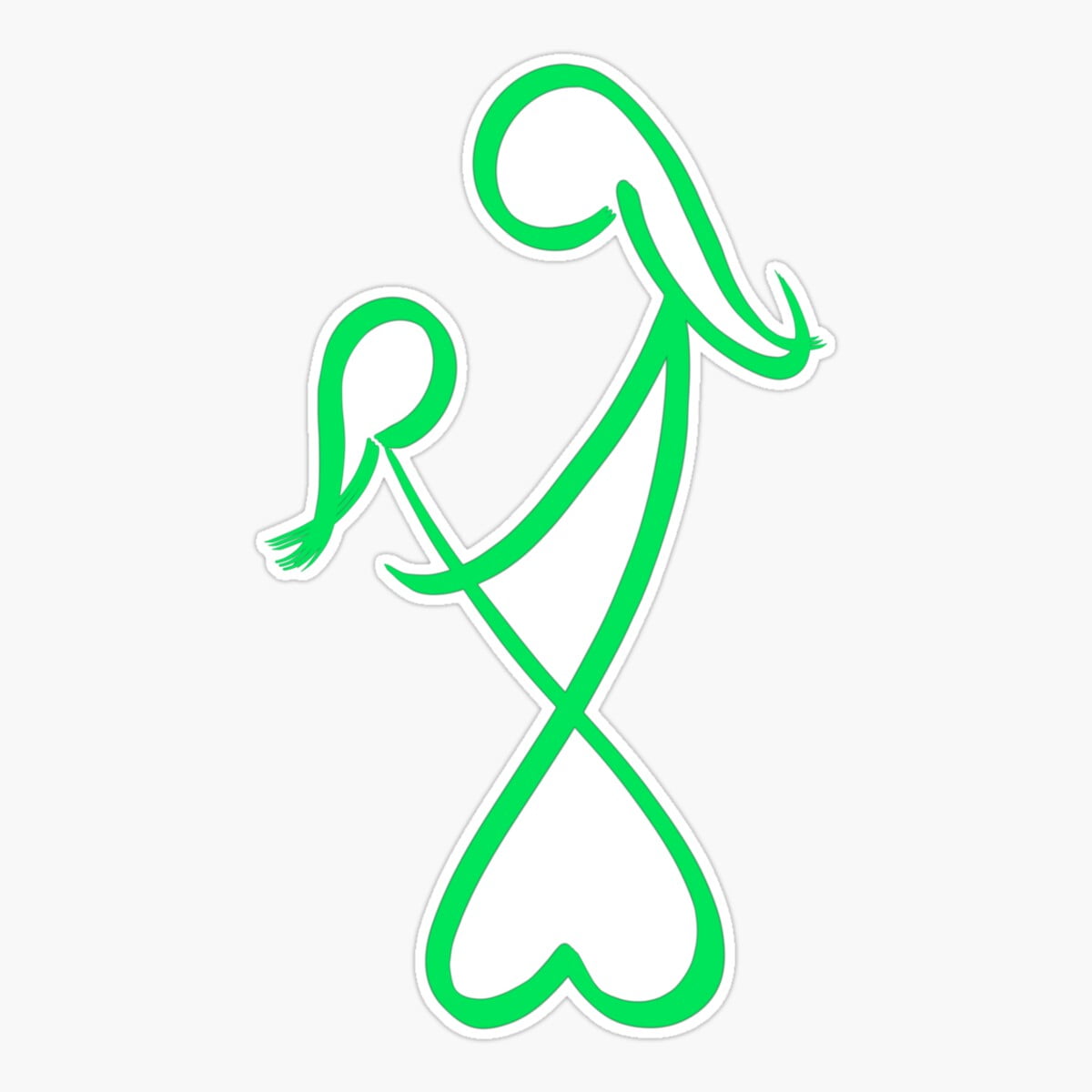 Maneki Mother Daughter Er, Phone Decal Water Bottle Stickers Car Decals ...