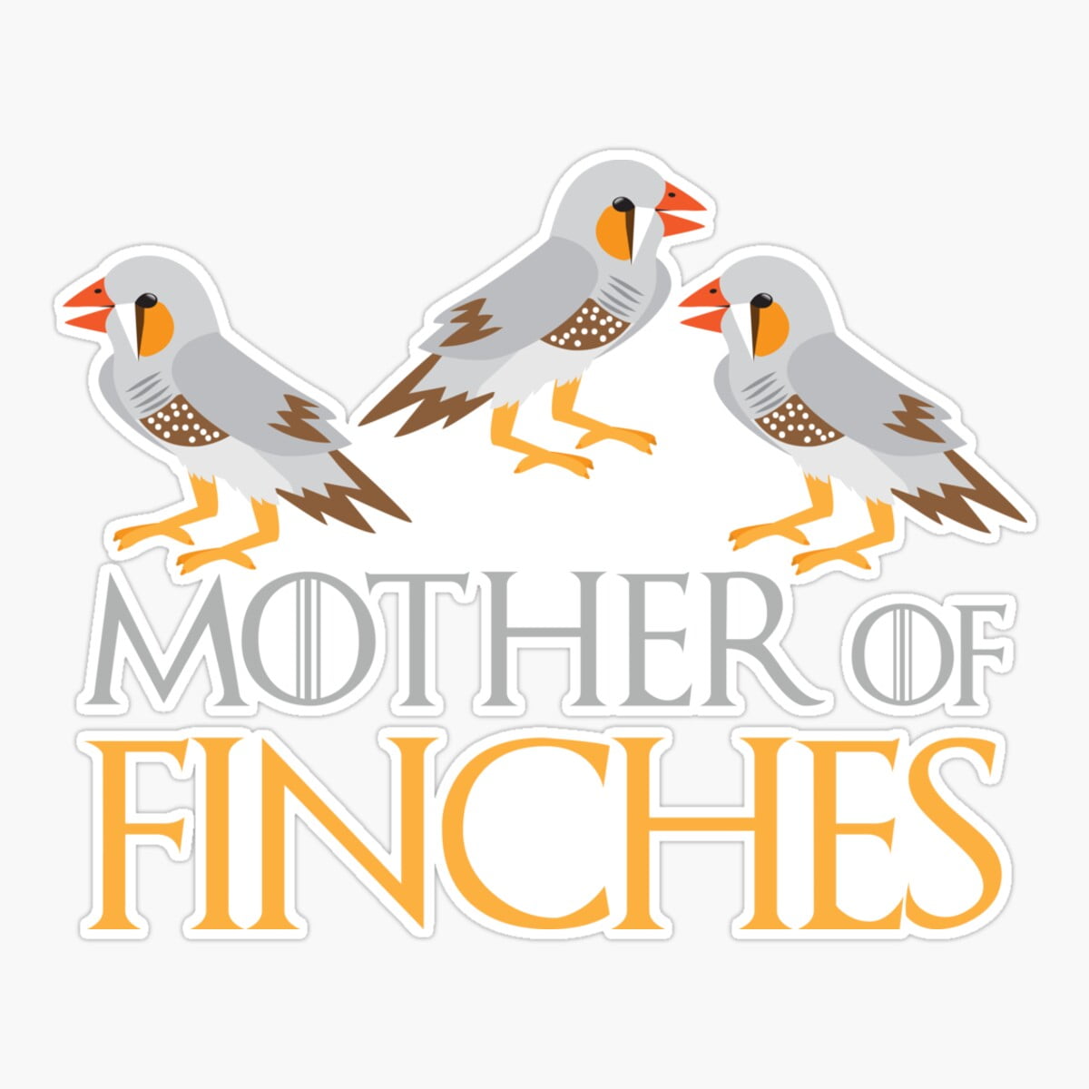 Maneki Mother Of Finches Er, Phone Decal Water Bottle Stickers Car ...