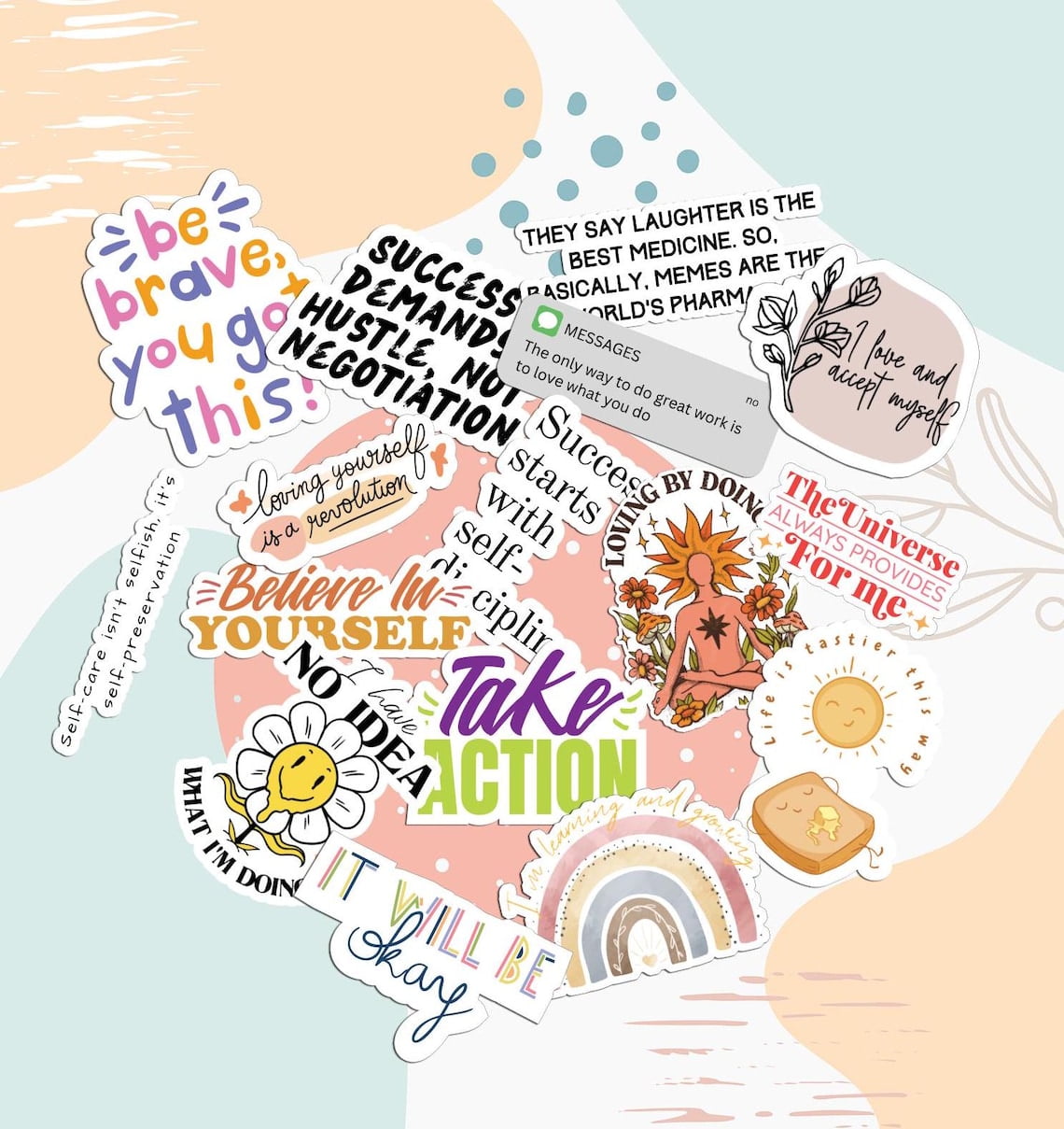 Maneki Motivational Ers Pack, Inspiration Er For Laptop Water Bottle ...