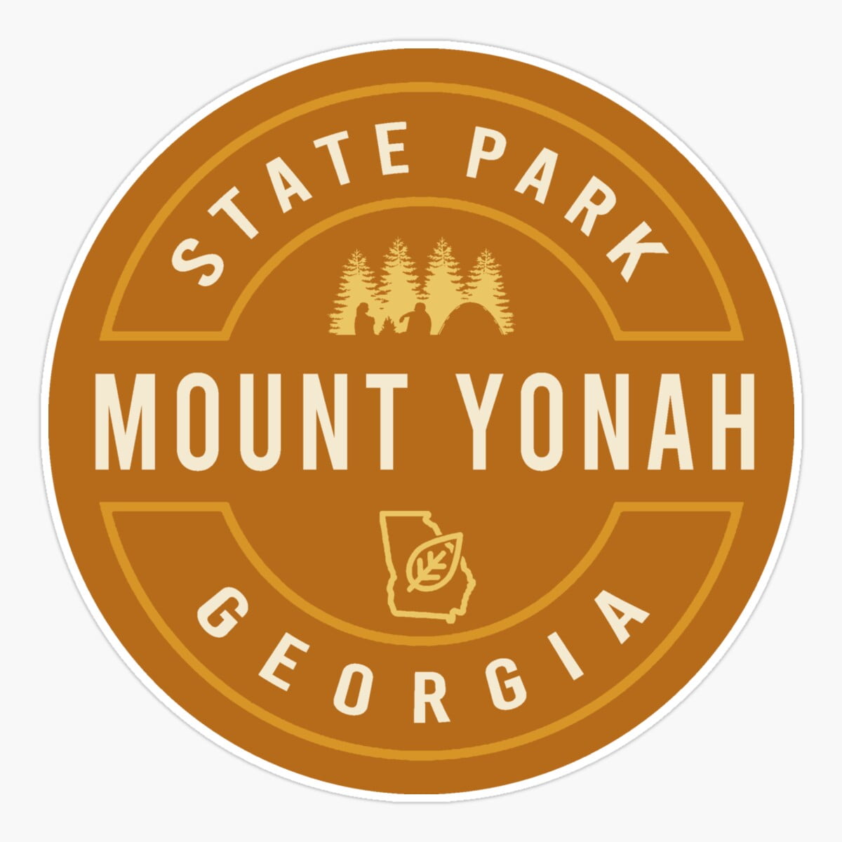 Maneki Mount Yonah State Park Adventure Logo Er, Phone Decal Water ...