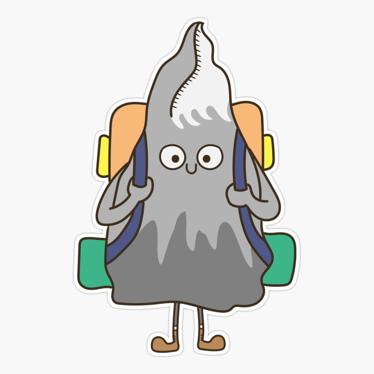 Maneki Mountain Hike Sticker, Phone Decal Water Bottle Stickers Car ...