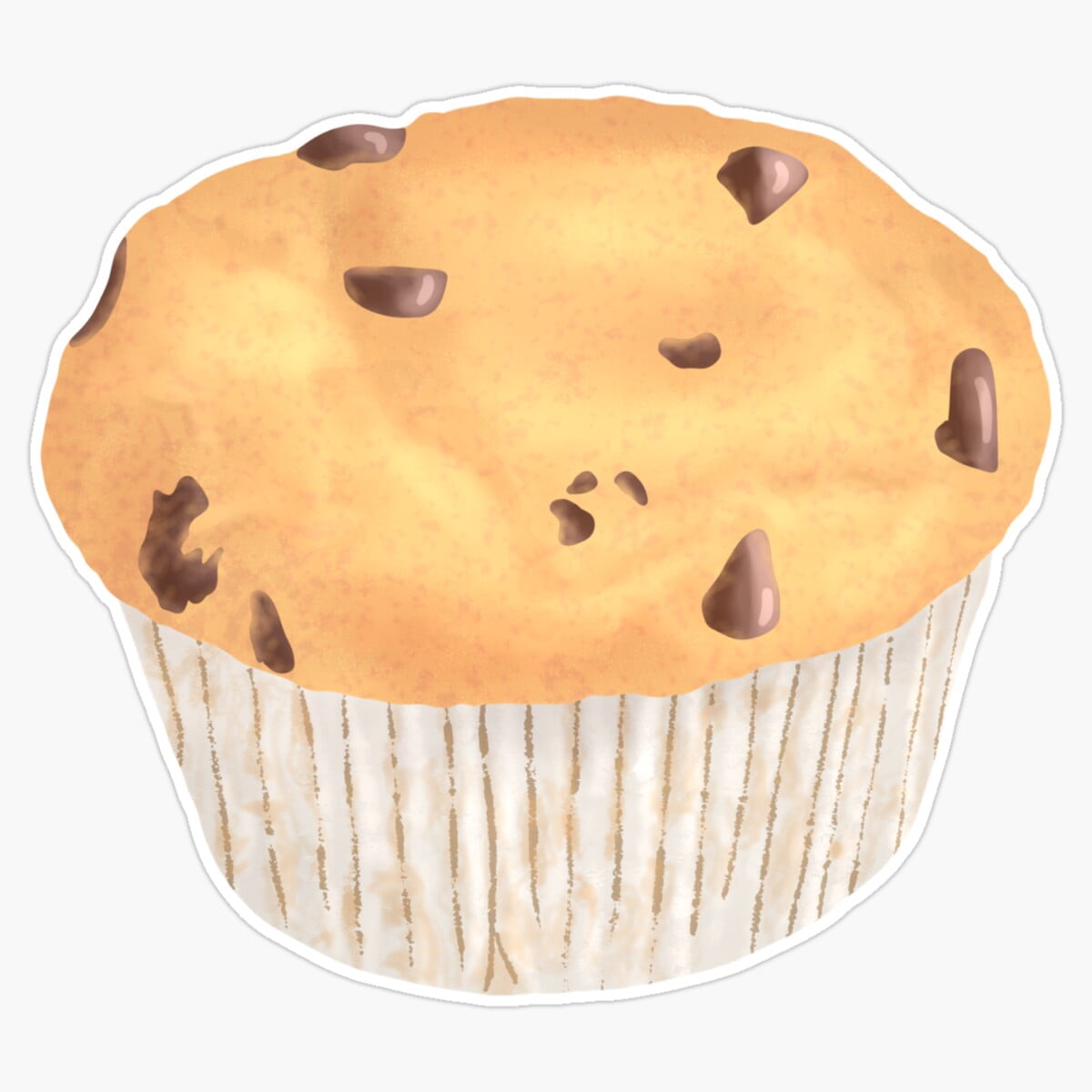 Maneki Muffin With Chocolate Chips Er, Phone Decal Water Bottle ...